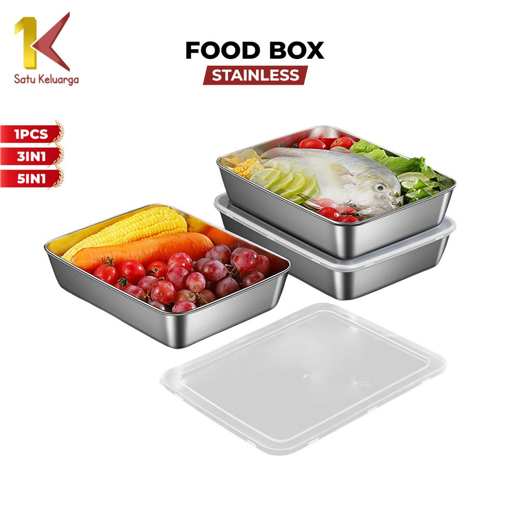 Jual Satu Keluarga Food Box Stainless Steel Multifungsi C1184 Tempat ...