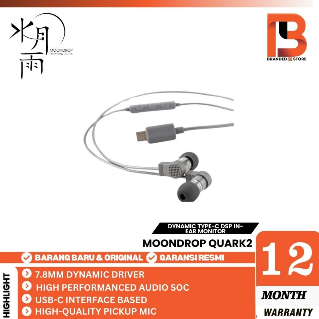 Jual MOONDROP QUARK2 / QUARK 2 DYNAMIC TYPE-C DSP IN-EAR MONITOR ...