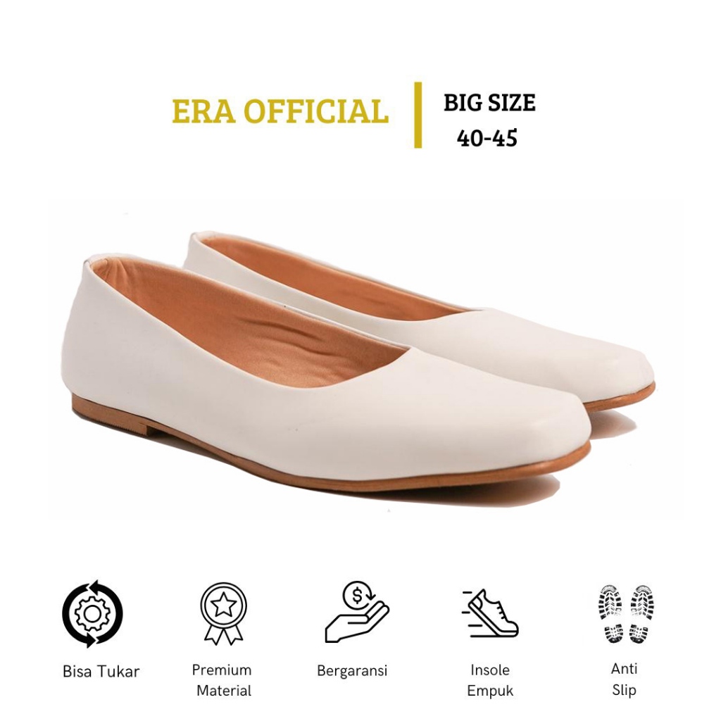 Jual ERA - 601Putih Sepatu Jumbo Pantofel Wanita l Sepatu Formal ...