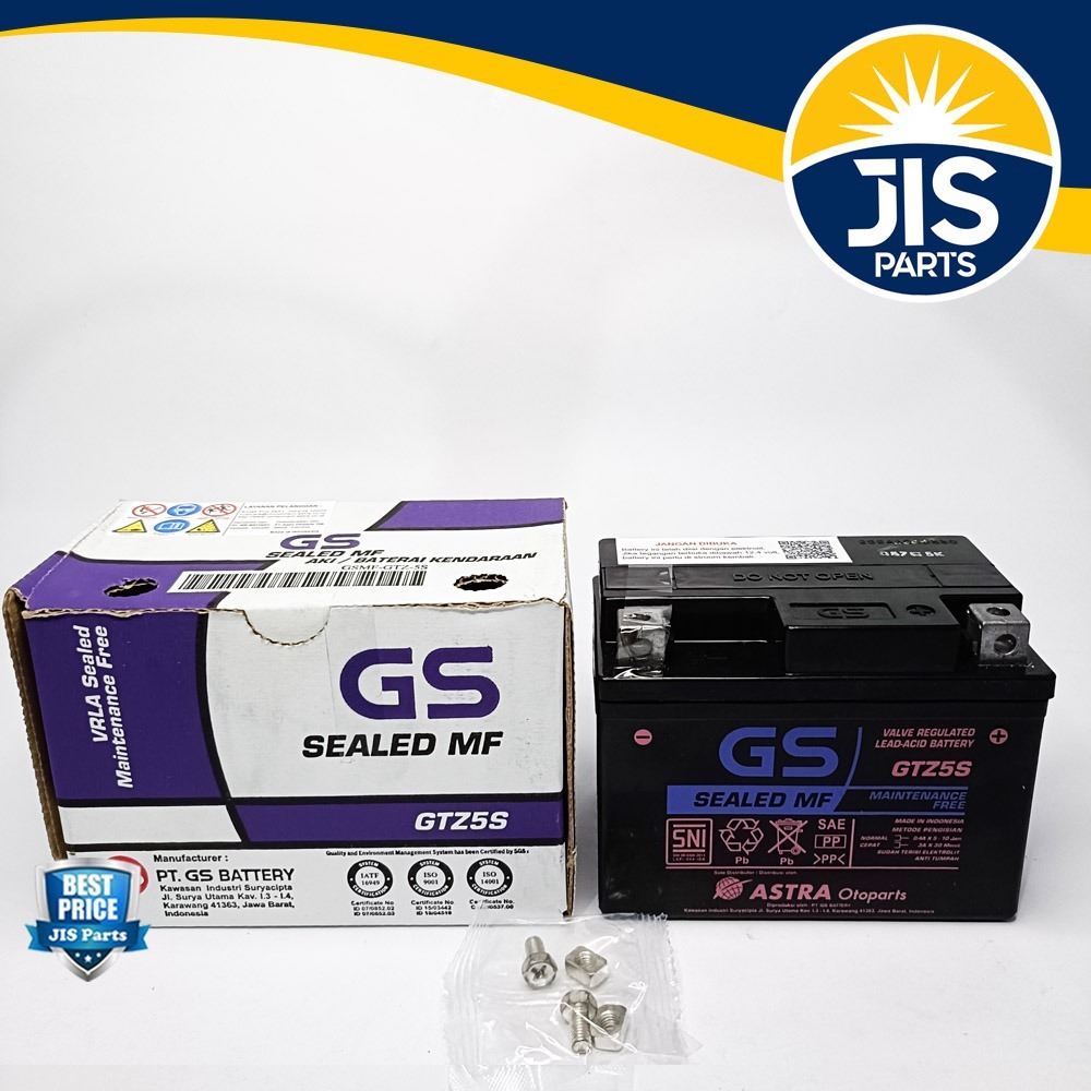 Jual AKI ACCU GS ASTRA KERING GTZ5S HONDA 100% ORIGINAL | Shopee Indonesia