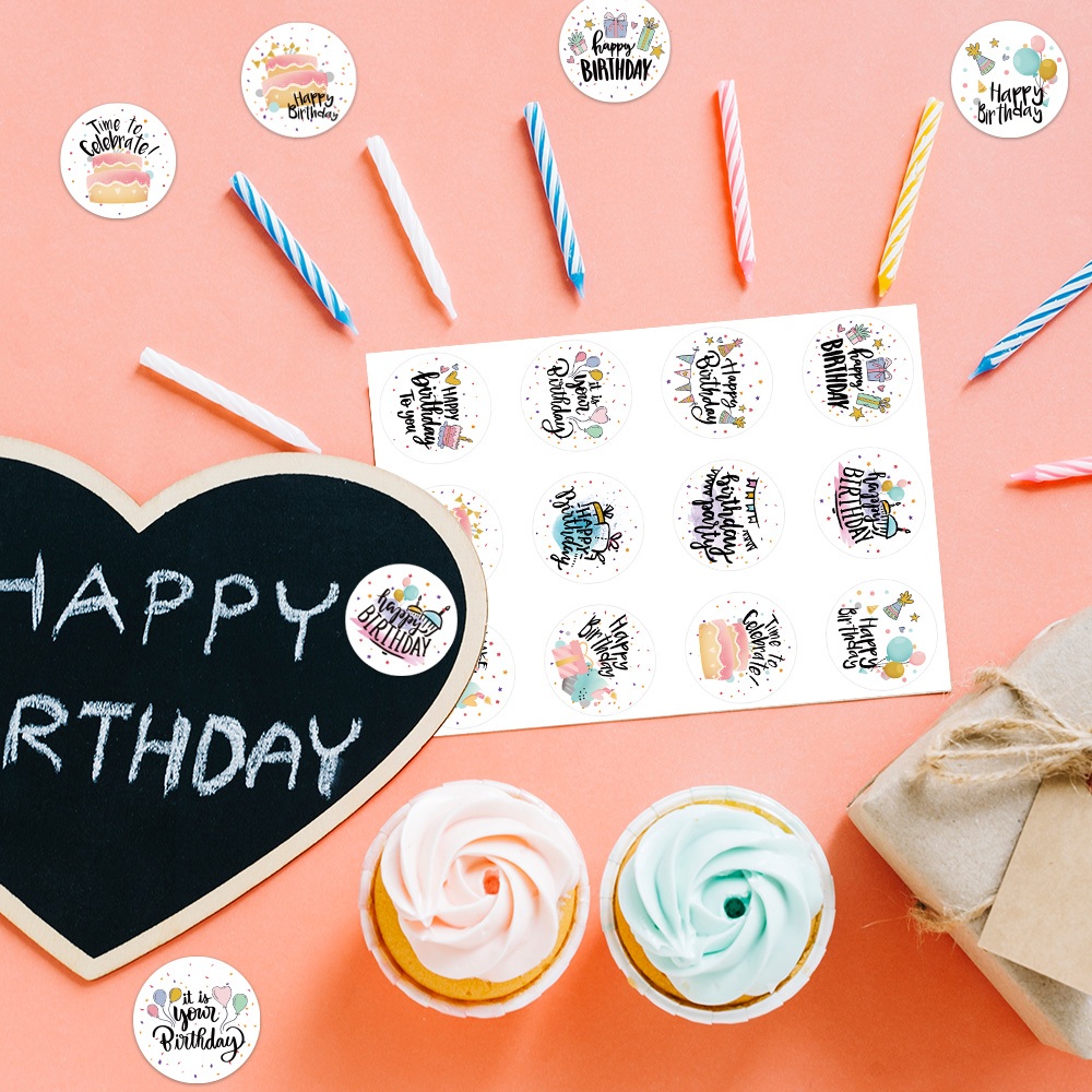 Jual Rhebar Stiker Ulang Tahun | Sticker Label | Happy Birthday ...