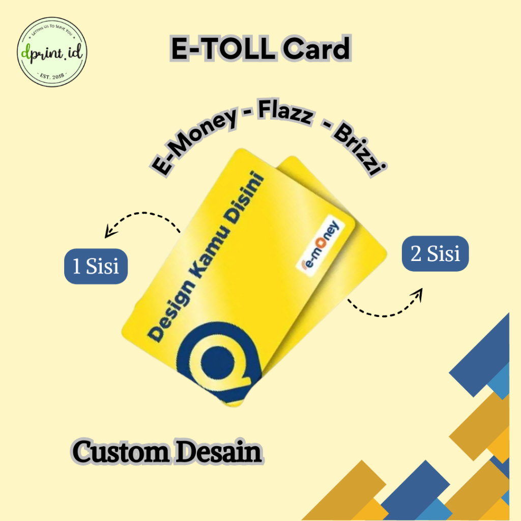 Jual CETAK KARTU E-TOLL CARD CUSTOM | Shopee Indonesia