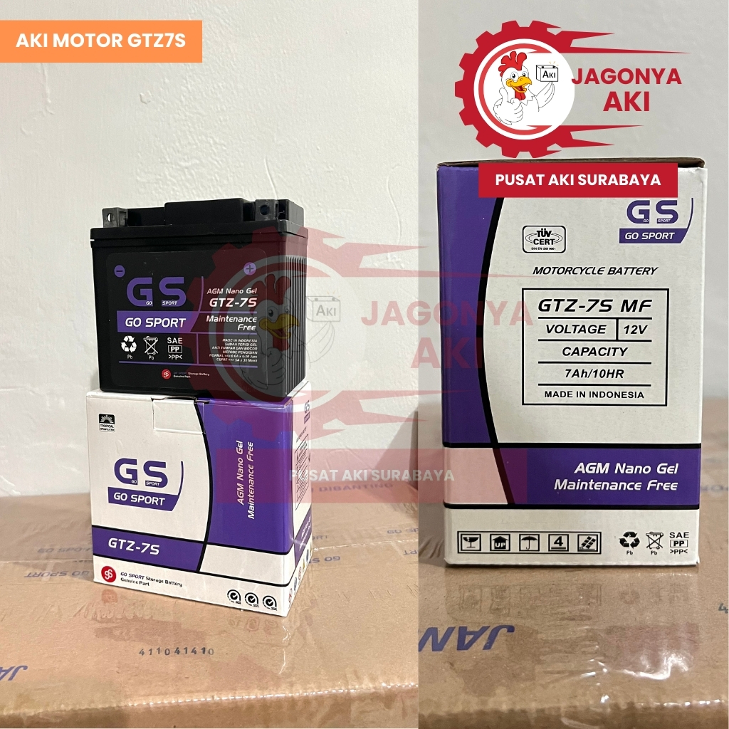 Jual Aki Motor GS Honda Vario 125 GTZ7S Accu Full Kering MF | Shopee ...