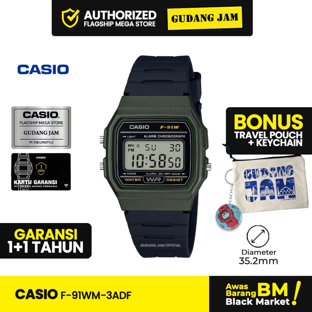 Jual Casio F91 WM F-91WM-3ADF Casio Original 100% | Shopee Indonesia