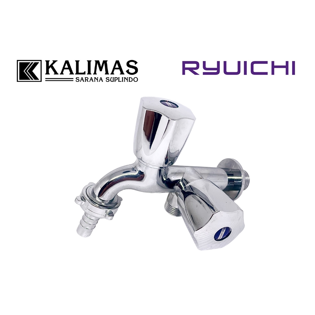 Jual Kran Double ABS (RYUICHI) - FAW 036 C d. 1/2" | Shopee Indonesia