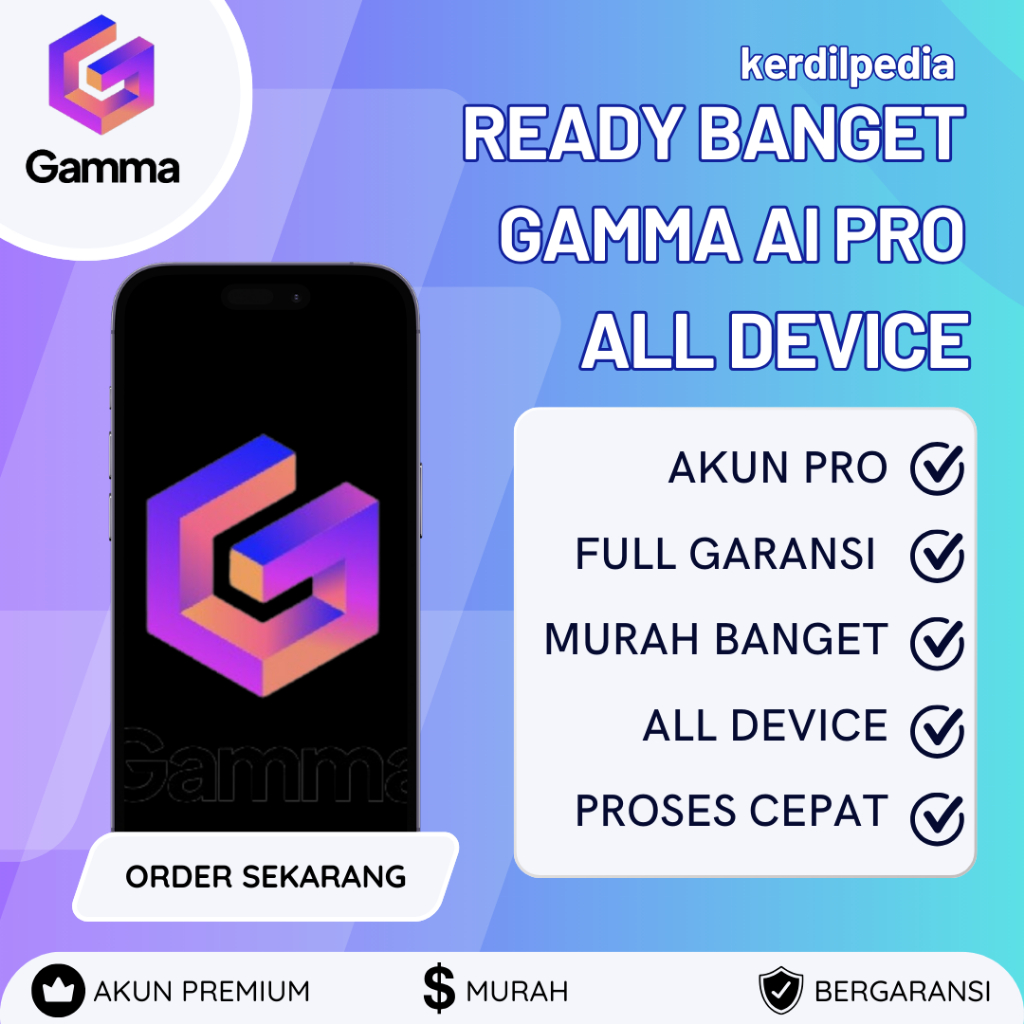 Jual GAMMA AI PRO RESMI 1 BULAN | MURAH HEMAT CEPAT | Shopee Indonesia