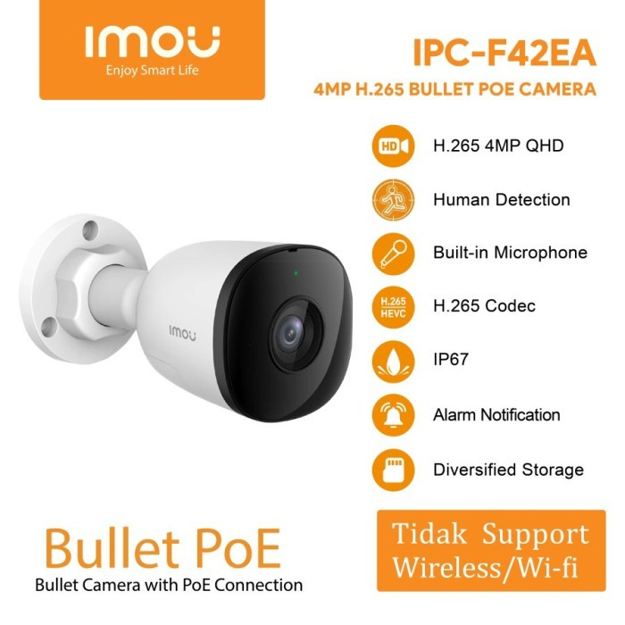 Jual Imou IPC-F42EA 4MP POE Audio IP Camera Outdoor Paket CCTV Dahua | Shopee Indonesia