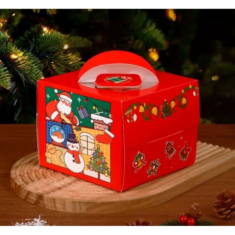 Jual Box Natal 15x15 Box Natal Kue Tart Box Natal 16x16 Box Natal Kue ...