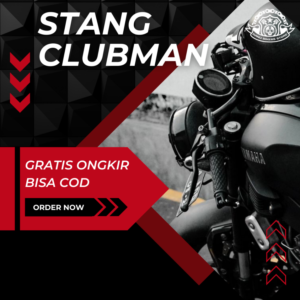 Jual Tidak Mentok Stang Clubman Custom Cafe Racer Tebal 2mm Universal ...