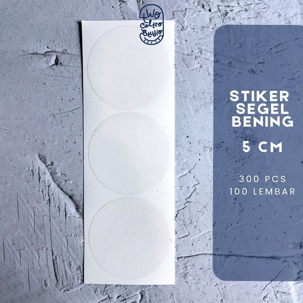 Jual Sticker Circle Bening 5cm Segel Tempel Bulat Transparan Lingkaran ...