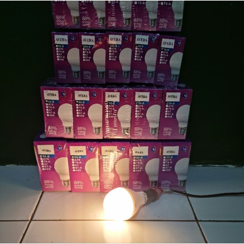 Jual LAMPU LED 10 WATT AVERA WARNA KUNING ( WARM WHITE ) 88% HEMAT ENERGI SUPER TERANG TK-5 ...