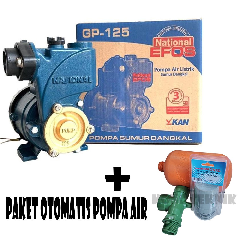 Jual Mesin Pompa Air National Efos Gp - 125 pompa air listrik sumur dangkal | Shopee Indonesia