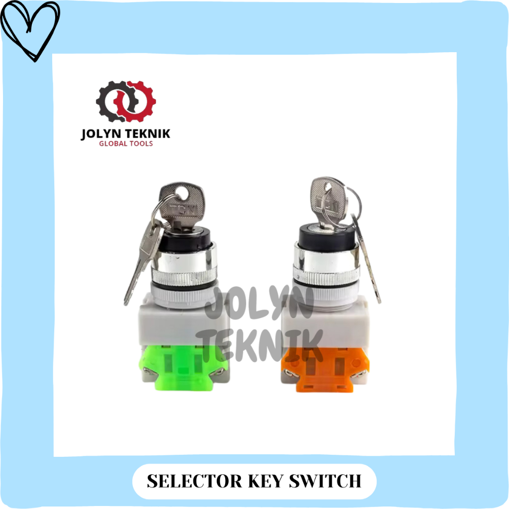 Jual LAY37 Selector switch key 2/3 Position Push Button Switch 1NO1NC Latching Self-locking On ...