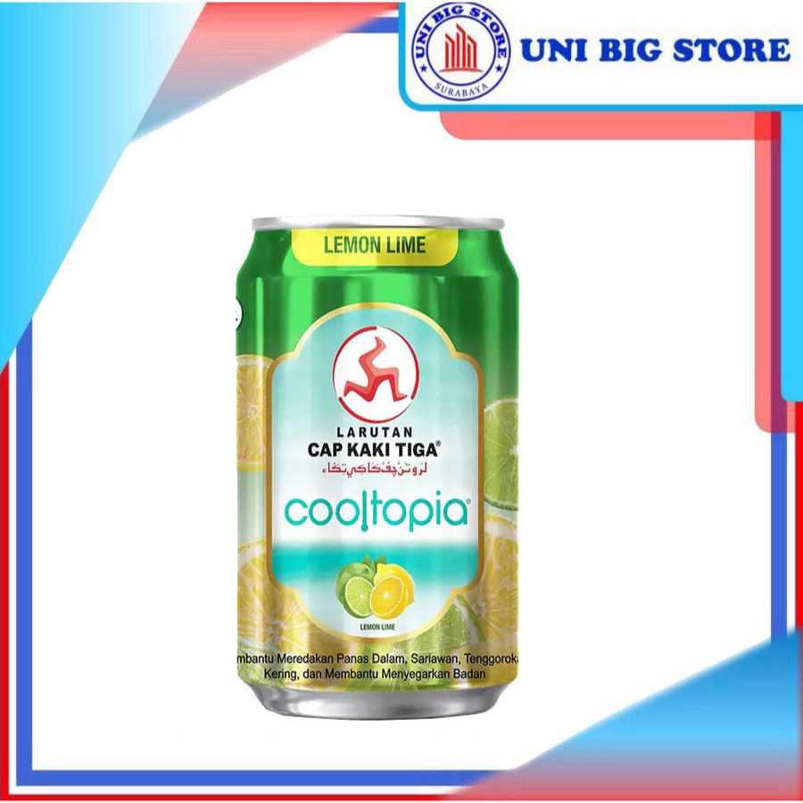 Jual Larutan Cap Kaki Tiga Cooltopia Lemon Lime 320 ml Kaleng | Shopee Indonesia