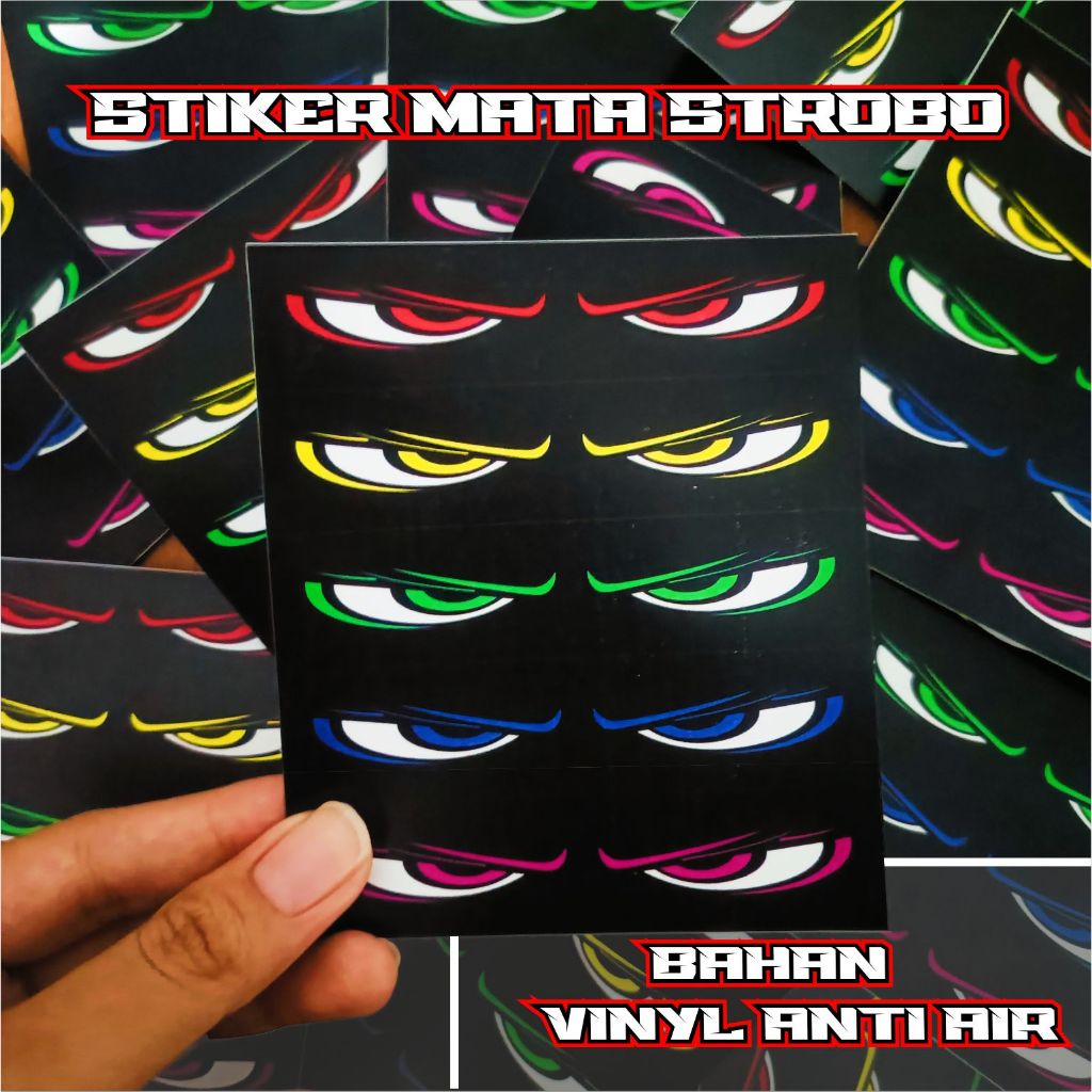 Jual STIKER STROBO MATA MINIATUR BUS ANTI AIR 1 LEMBAR STIKER ...
