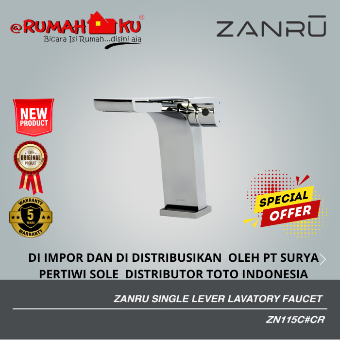 Jual Kran Wastafel Panas Dingin ZANRU ZN115C#CR Chrome Single Lever ...