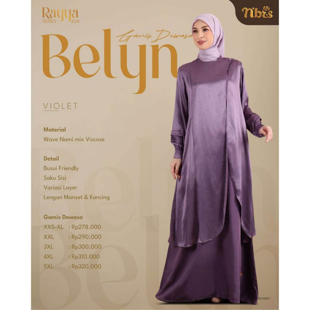 Jual NIBRAS BELYN GAMIS CANTIK BAHAN WAVE CRINGKLE TERBARU 2024 ...