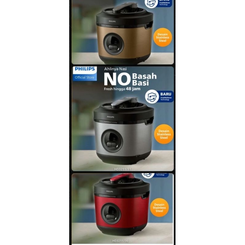 Jual Philips Hd3211 Rice cooker/Magic com Philips 3000 series Premium 1 ...