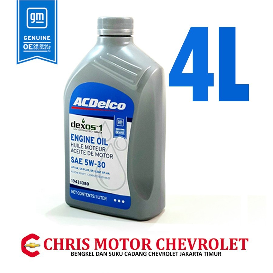 Jual OLI OIL GM TECH DEXOS 1 GEN 2 5W30 4 Liter - GM ACD DEXOS 1 ...