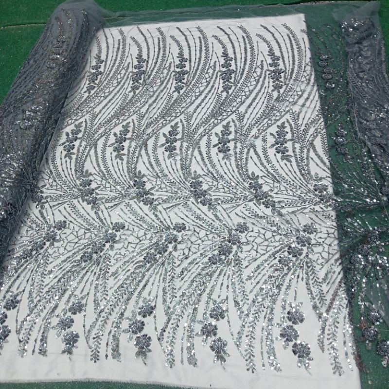 Jual murah!!kain tile payet motif akar full payet premium limited ...