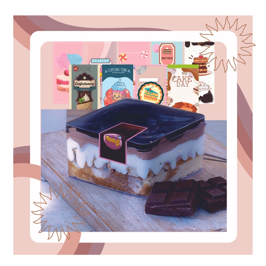 Jual STICKER SEAL DESSERT BOX / STICKER SEGEL DESSERT BOX / STICKER ...