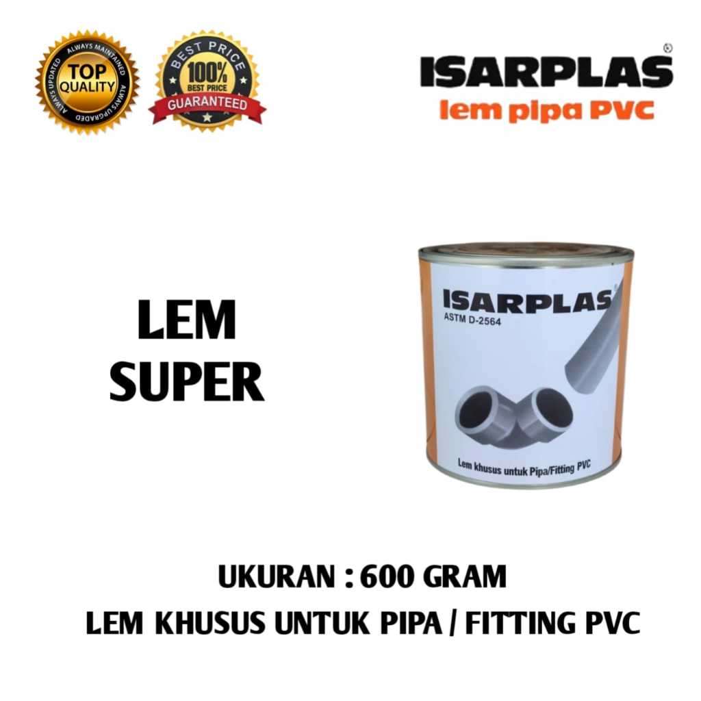 Jual LEM PIPA PVC ISARPLAS 600 GRAM Lem Fox Isarplas Super Kaleng 600 gr Lem Plumbing Terbaik ...