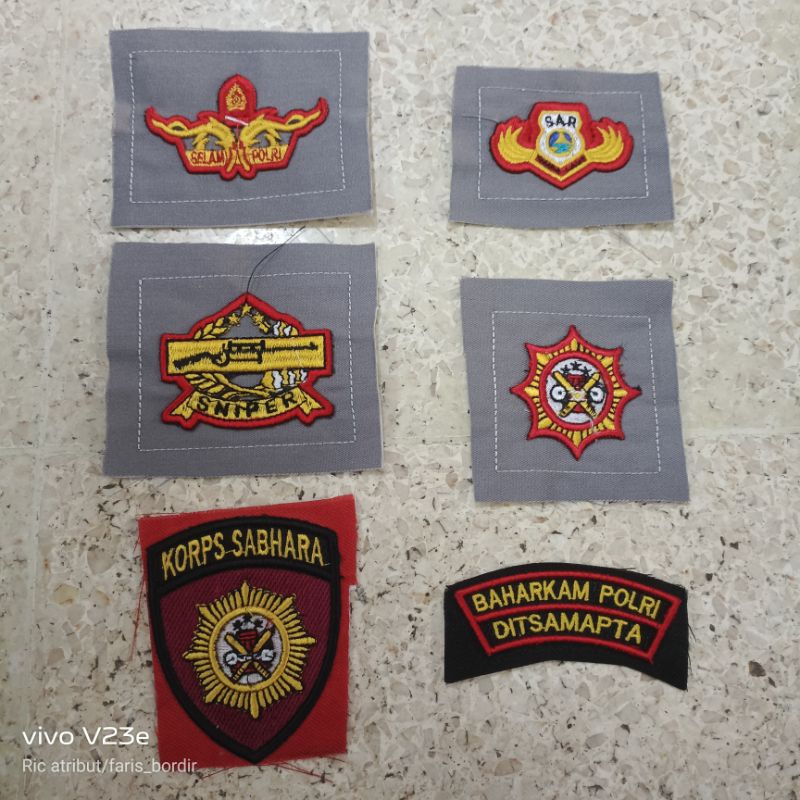 Jual BET BORDIR LOGO LAMBANG WING POLRI TIMBUL KORPS SABHARA sar selam ...