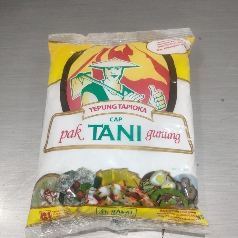 Jual Tepung tapioka pak tani/tapioka/tapioka gunung/500gr | Shopee ...