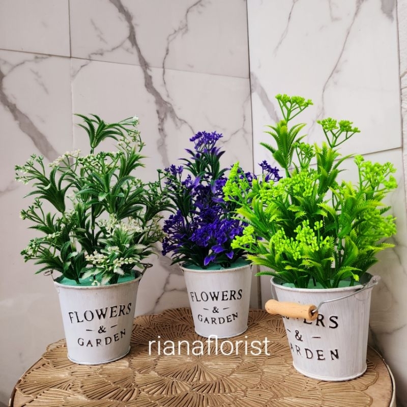 Jual Daun pemanis artificial pot ember kaleng | Shopee Indonesia
