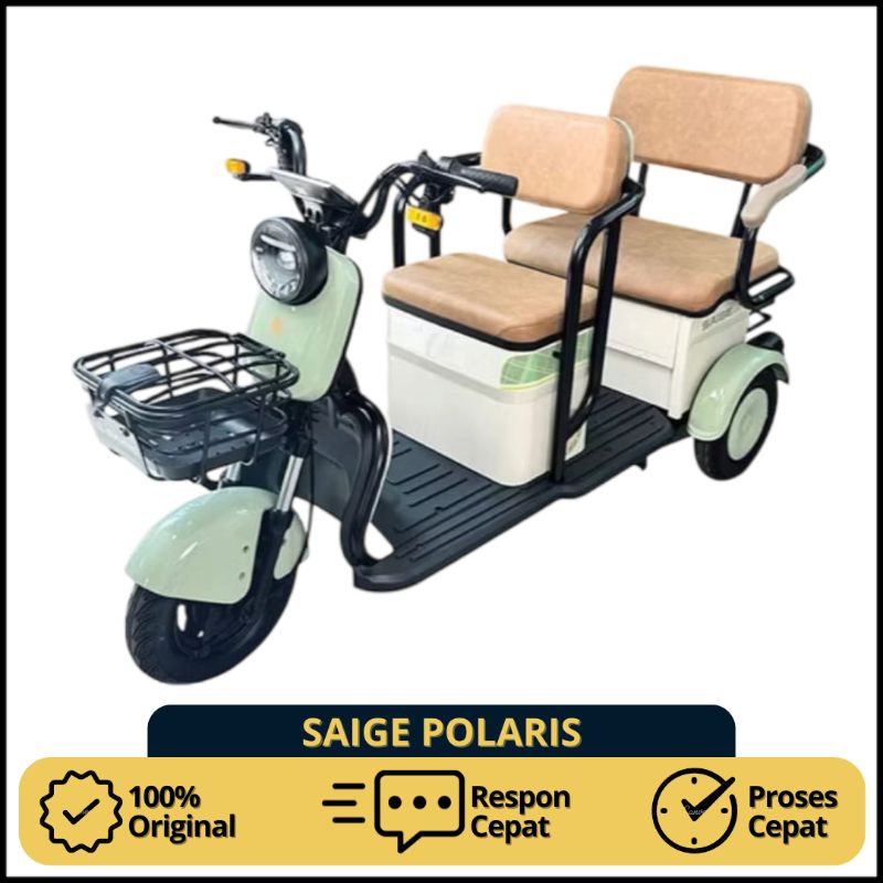 Jual TERMURAH VIRAL SEPEDA LISTRIK RODA 3 SAIGE POLARIS 800 WATT UKURAN ...