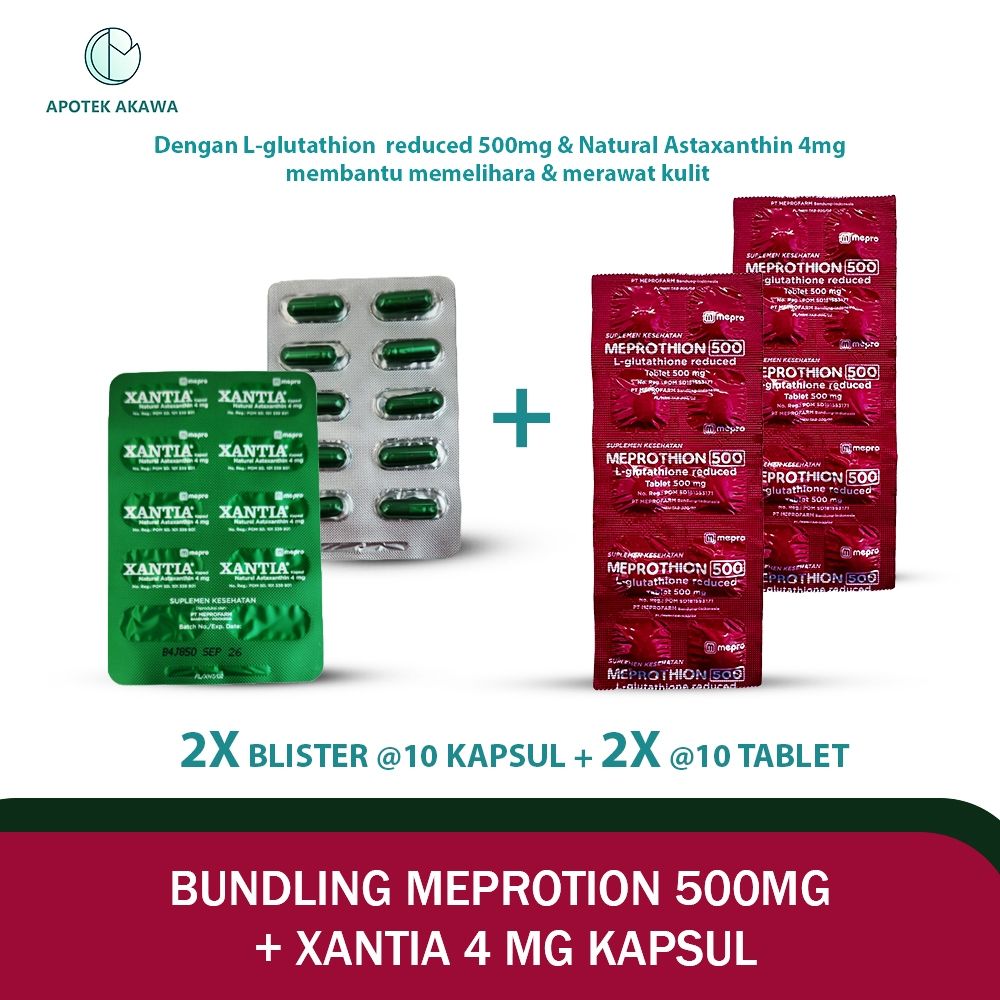 Jual BUNDLING 2 BLISTER XANTIA 4 MG @20 KAPSUL + 2 STRIP MEPROTHION 500 ...