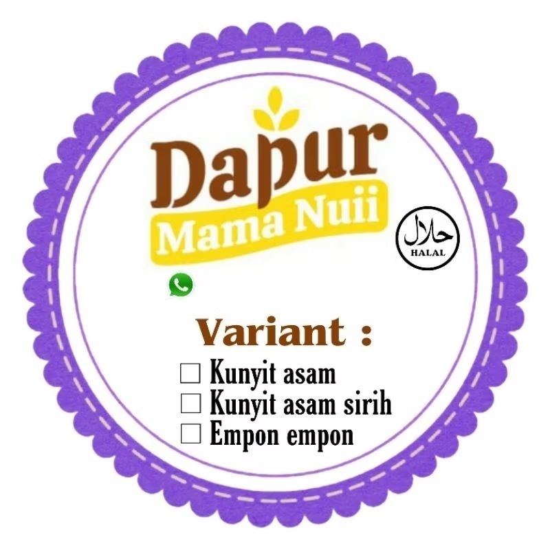 Jual (MINIMAL ORDER 100 PCS) STICKER CUSTOM/STICKER MAKANAN/STICKER ...