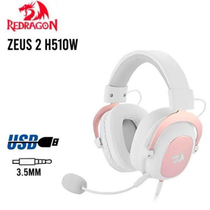 Jual Headset Gaming Regdragon ZEUS 2 H510W (pink white) | Shopee Indonesia