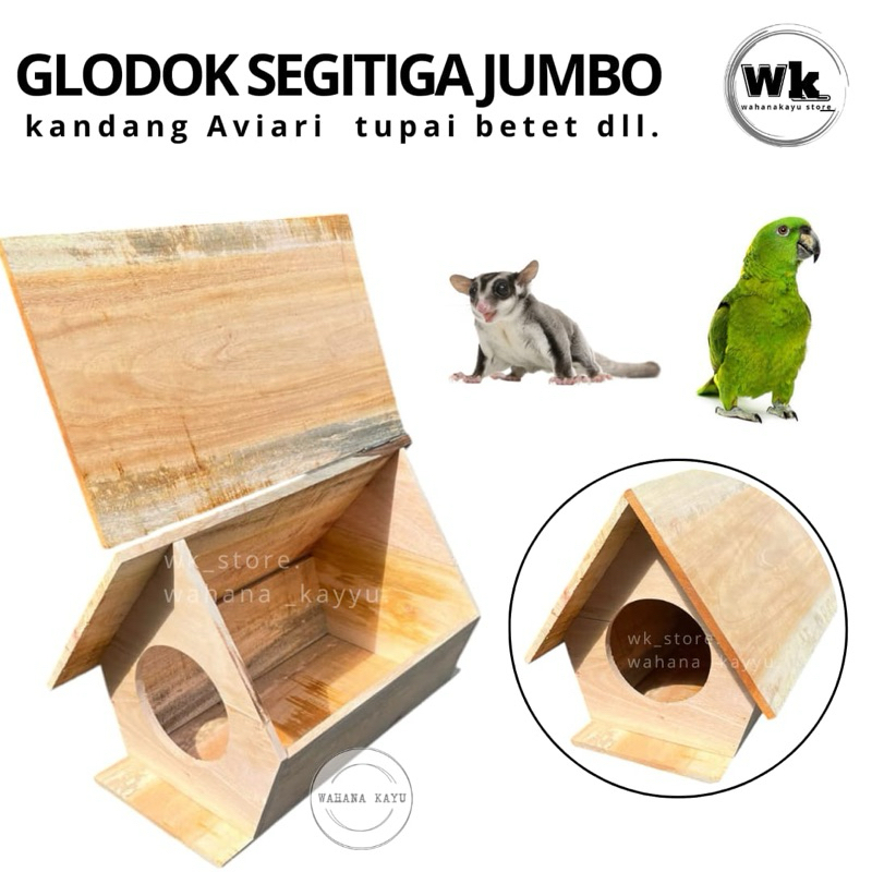 Jual rumah burung tupai betet model segitiga jumbo | glodok segitiga ...