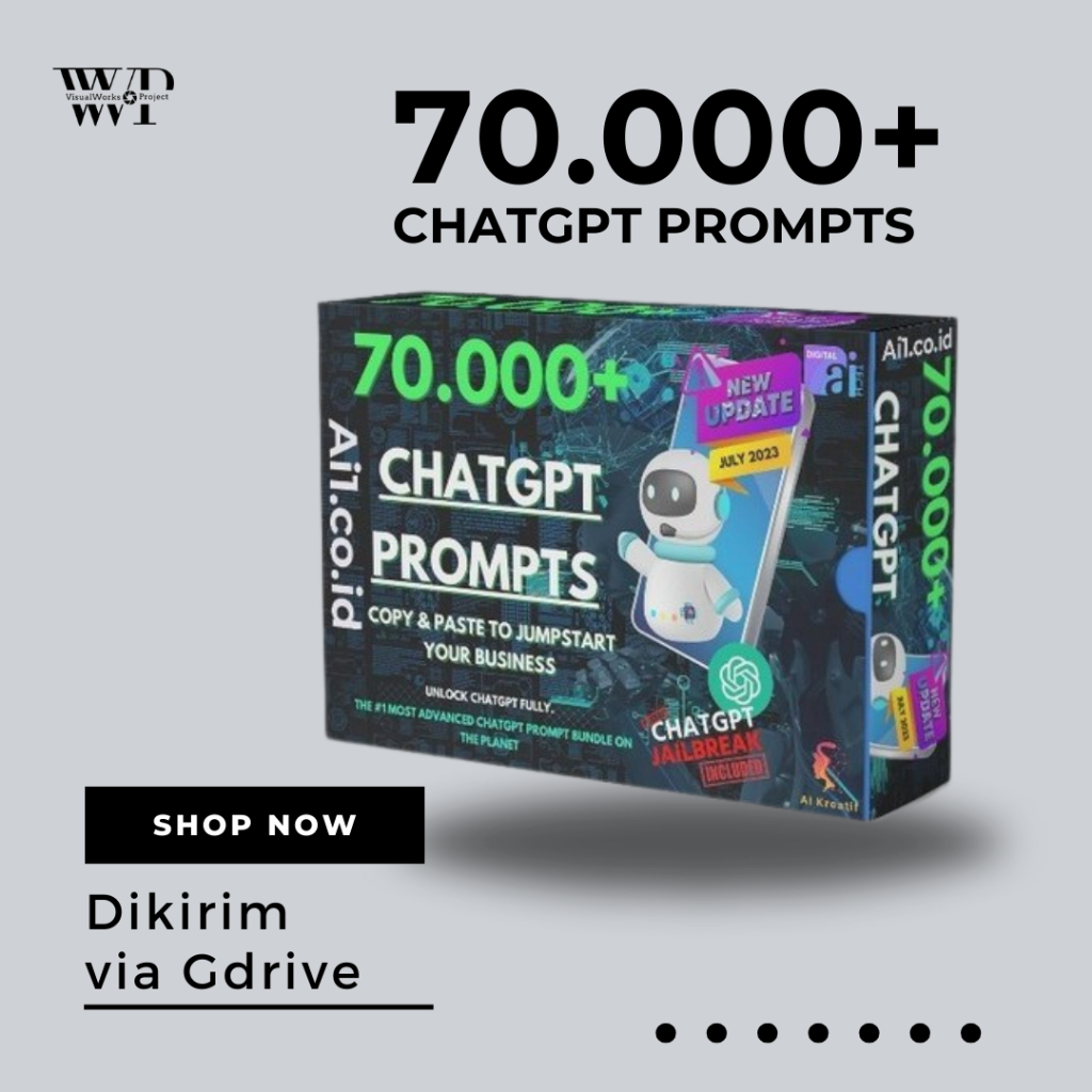 Jual 70.000+ Prompts ChatGPT Mega Pack: Prompt Siap Pakai, Solusi ...