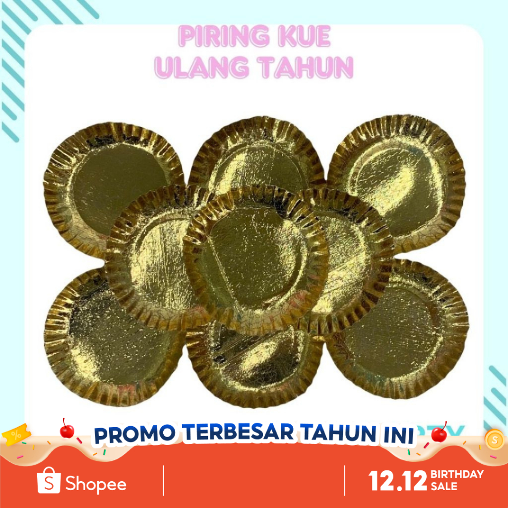 Jual Piring Kue Kertas Perlengkapan Ulang Tahun Piring Kue Party Cake Happy Birthday Piring ...