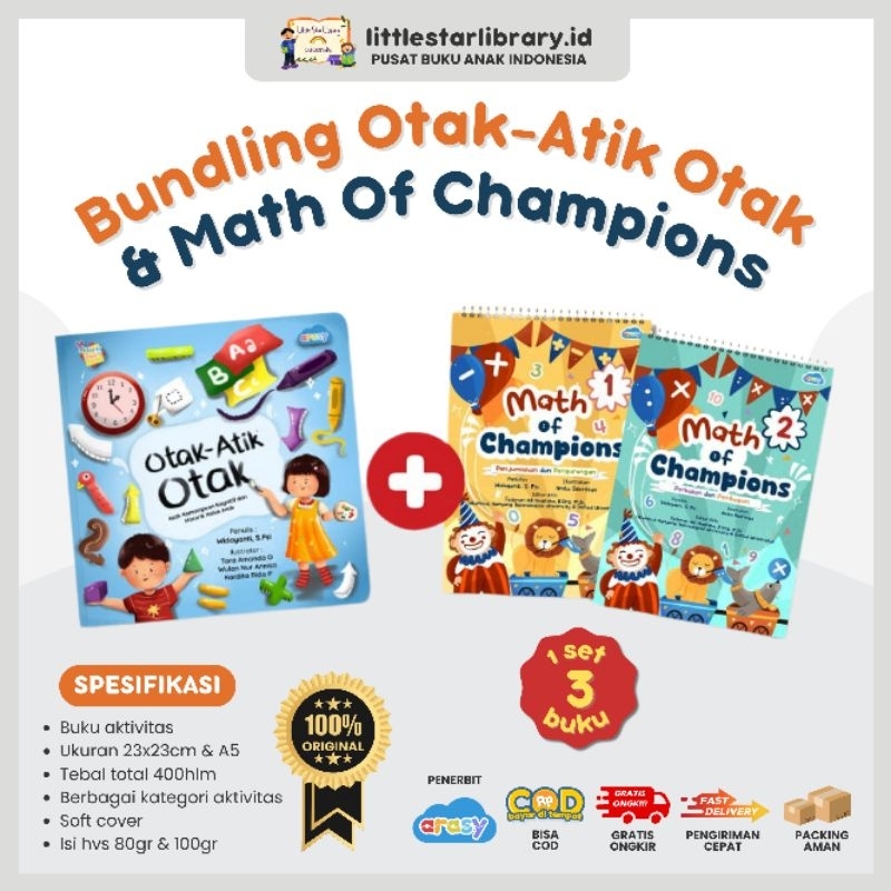 Jual bukuanaku.id x arasy Math Of Champion usia 4-6 tahun & Otak Atik ...