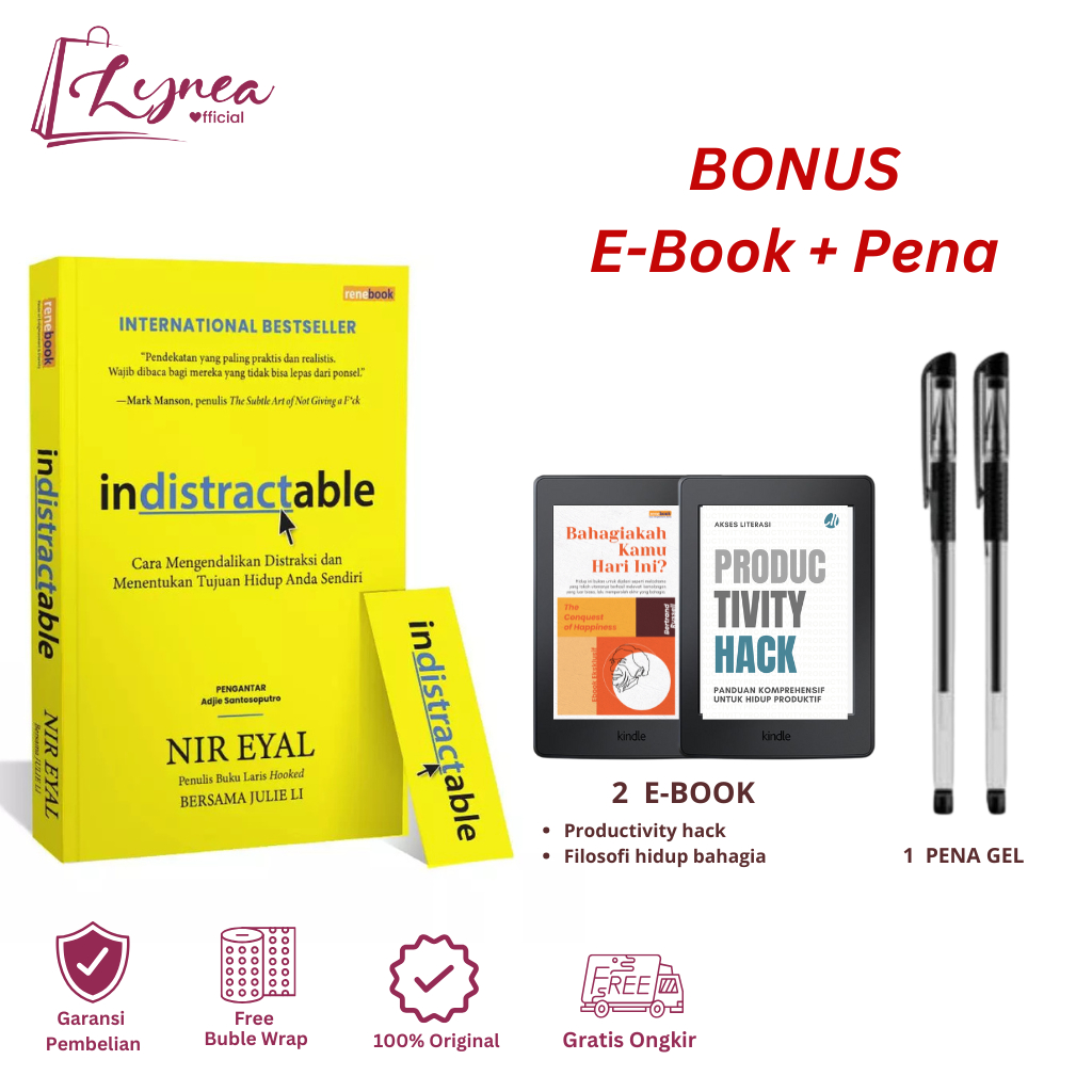 Jual Renebook - Indistractable - Nir Eyal dan Julie Li - renebook | Shopee Indonesia