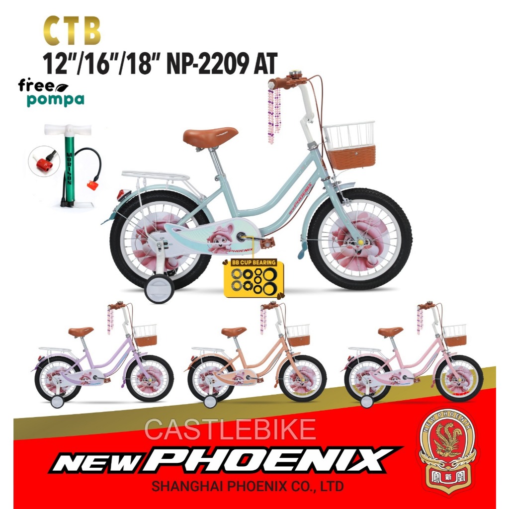 Jual Sepeda Mini Anak Perempuan Phoenix NP2209 AT Karakter Kelinci 12 ...