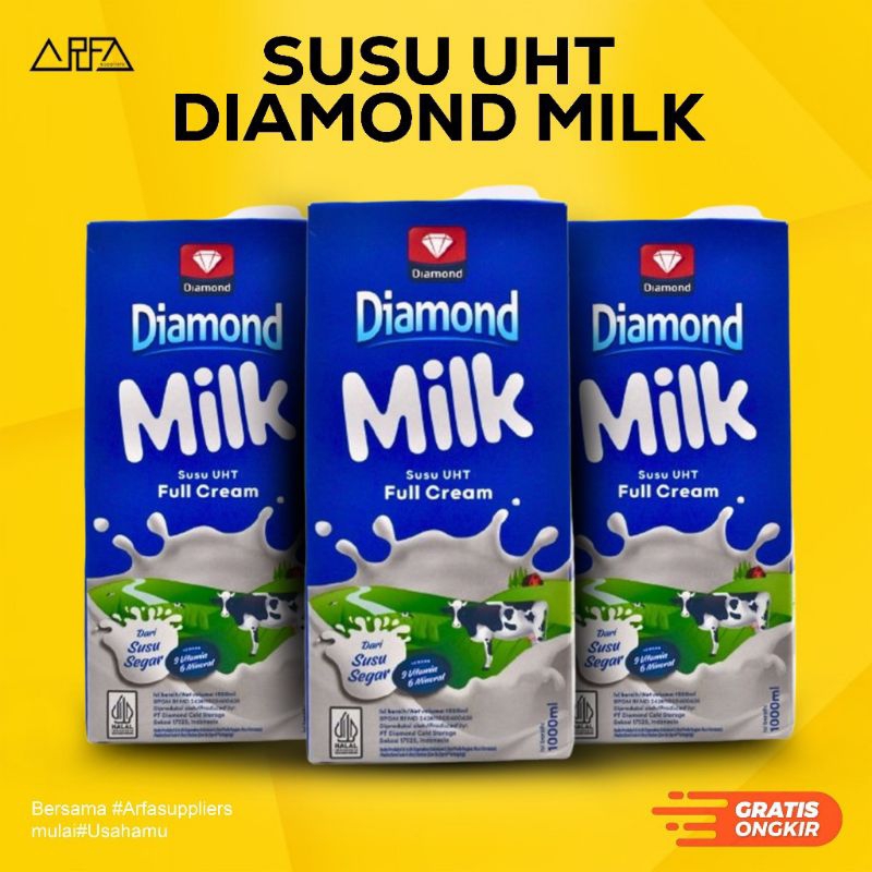 Jual Susu UHT Diamond 1lt // 1karton | Shopee Indonesia