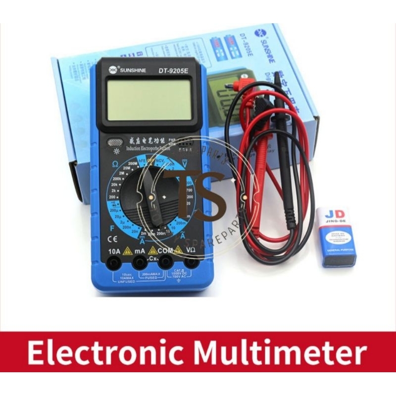 Jual TOOLS MULTITESTER MULTIMETER AVOMETER DIGITAL SUNSHINE DT-9205E ...