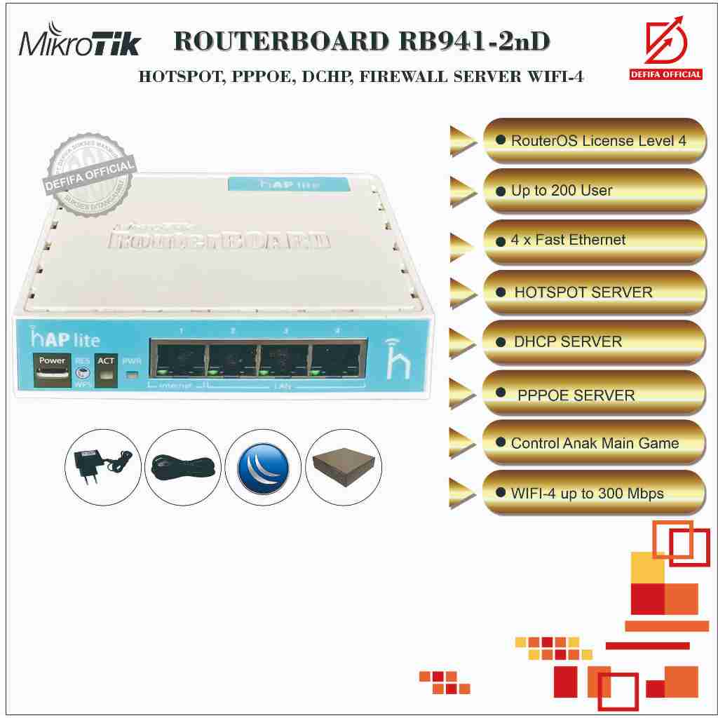 Jual Router Wifi Mikrotik Routerboard RB941-2ND hAP lite | Shopee Indonesia