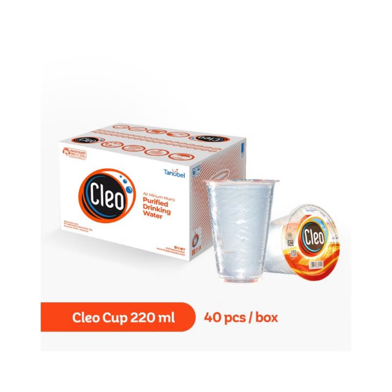 Jual Cleo air murni 220 ml 1 dus isi 40 cup | Shopee Indonesia