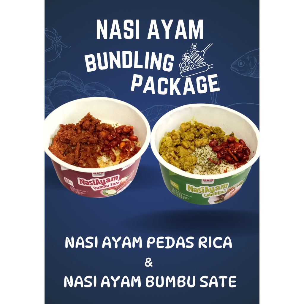 Jual Nasi Ayam Bundling 2 Rasa ( Nasi Ayam Bumbu Sate & Nasi Ayam Cabai ...