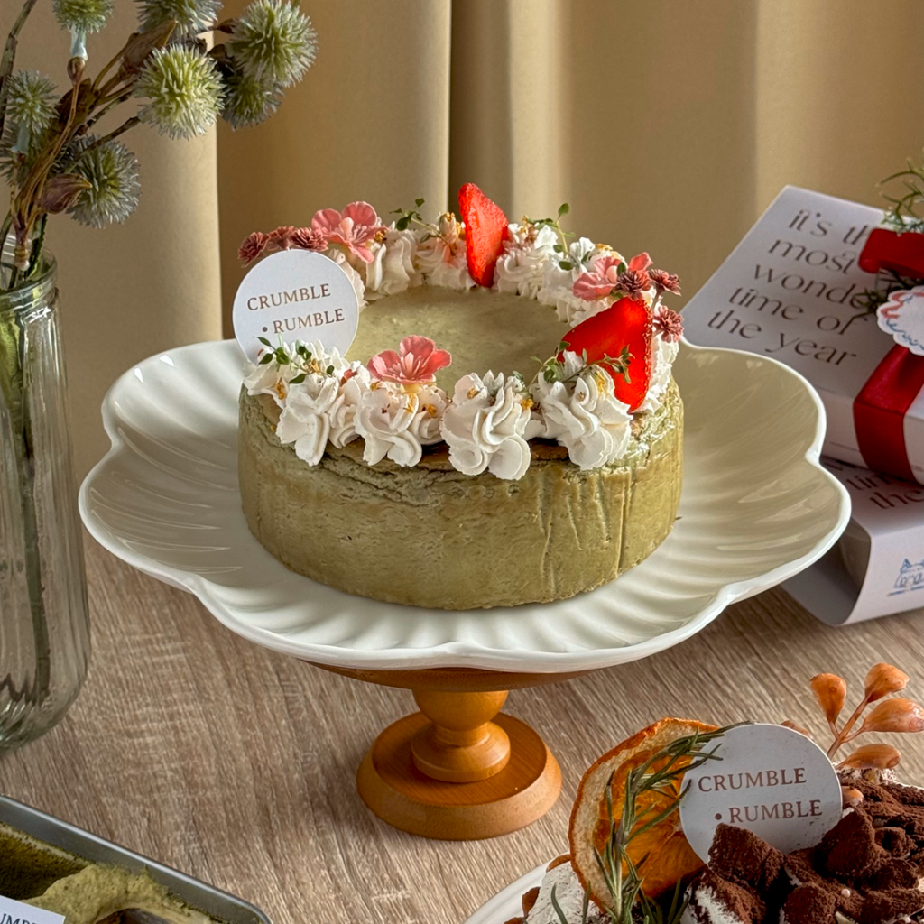 Jual CRUMBLE RUMBLE - BASQUE BURNT CHEESECAKE matcha pistachio ...