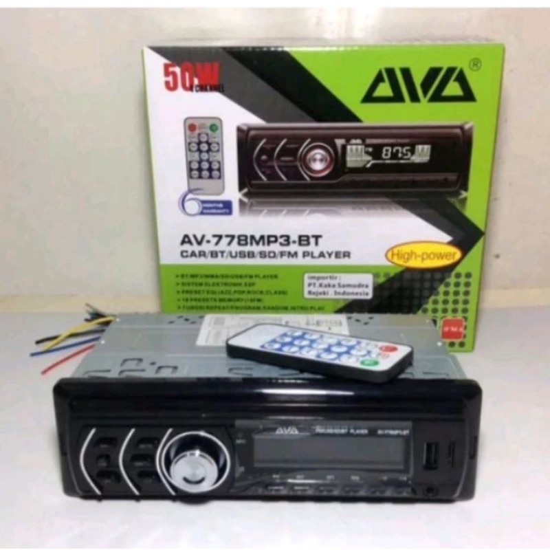 Jual Tape Mobil AVA AV-778 Bluetooth USB SD Radio FM Aux Input Original ...