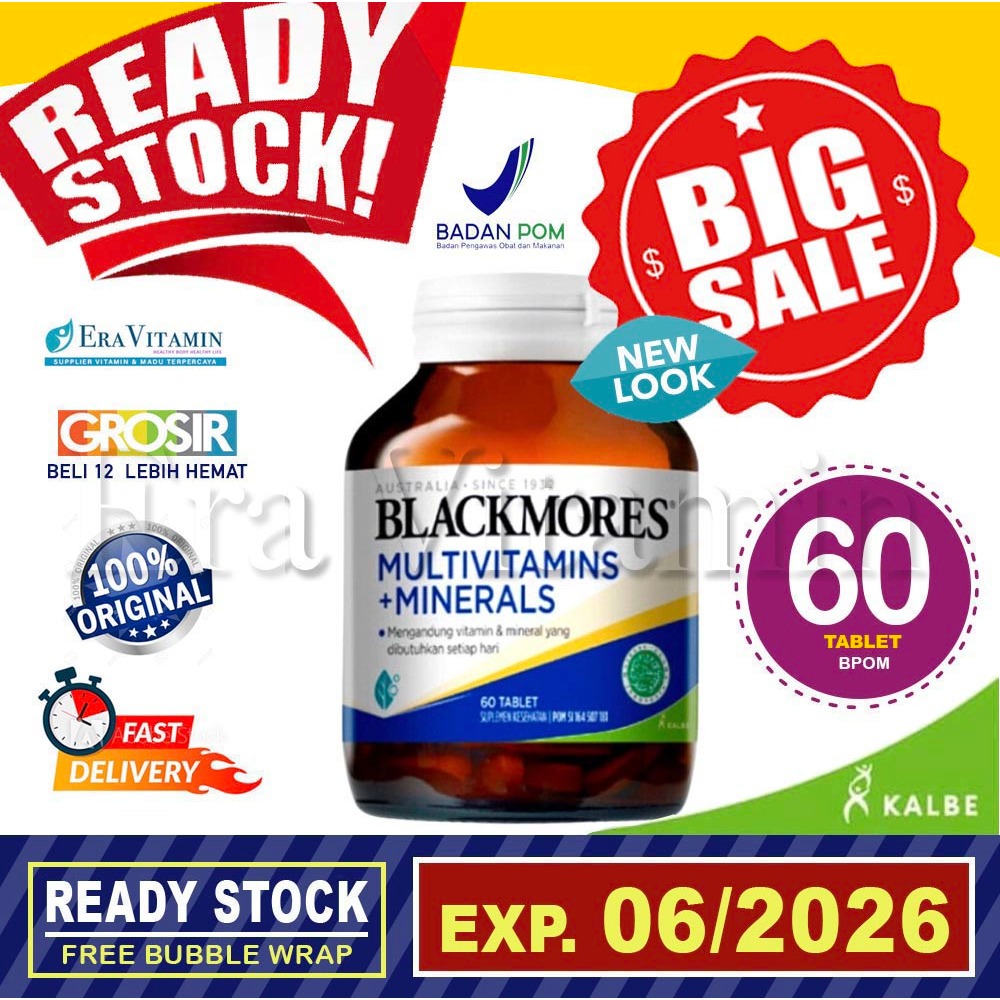 Jual Blackmores multivitamins and minerals - 60 tablet KALBE multivitamin | Shopee Indonesia