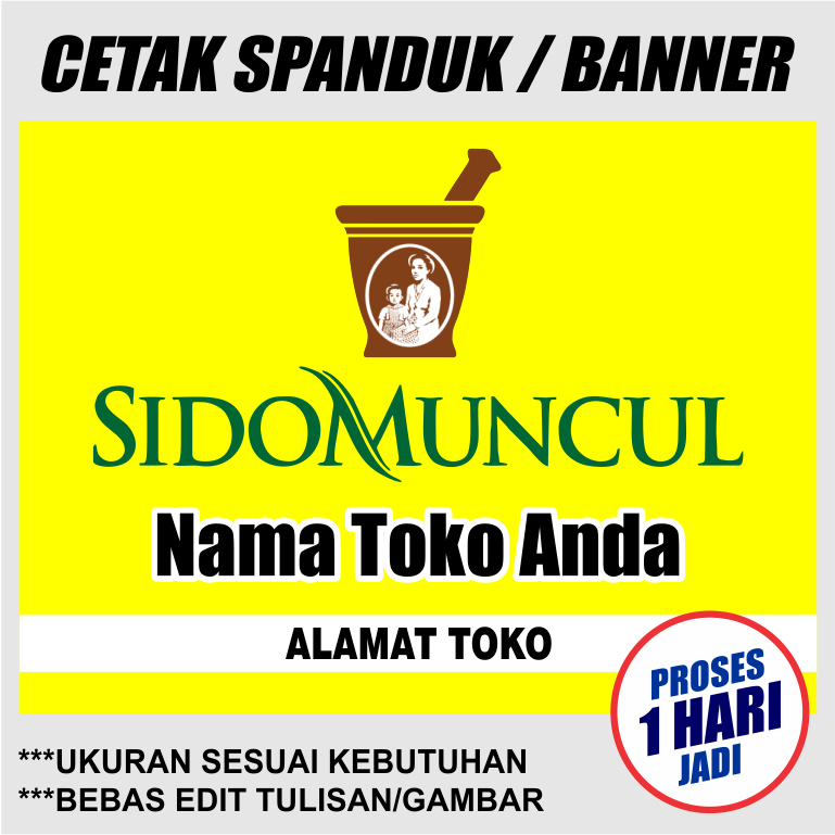 Jual cetak spanduk banner jamu custom benner baliho sidomuncul tukang ...