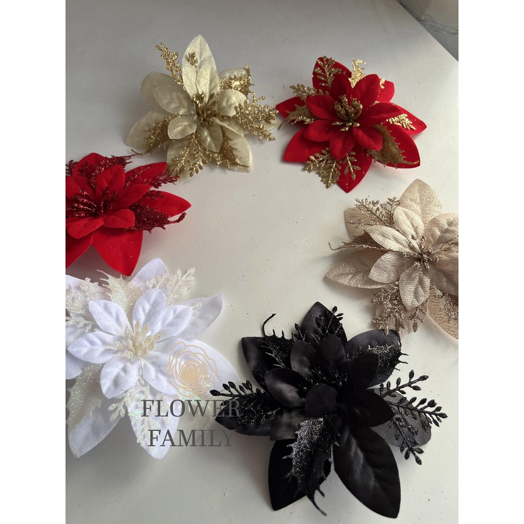 Jual Flower Family - Hiasan CHRISTMAS Dekorasi BUNGA KATSUBA NATAL ...