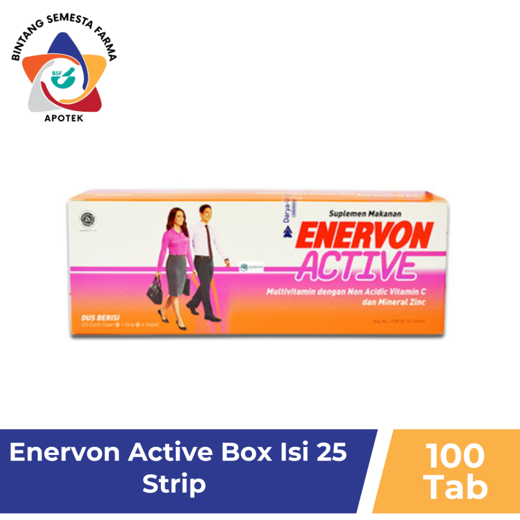 Jual Enervon Active Box Isi 25 Strip 100 Tablets | Shopee Indonesia